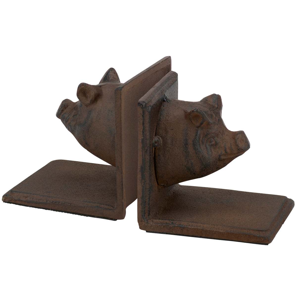 Rustic Metal Pig Bookends - Farmhouse Shelf Decor | Primitives by Kathy ...